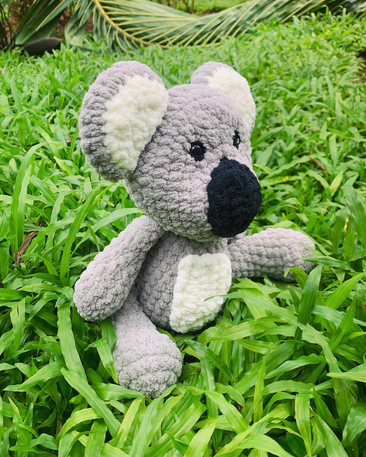 Handmade Crochet Moon-Shaped Plushie - Soft and Dreamy Stuffed Toy ...