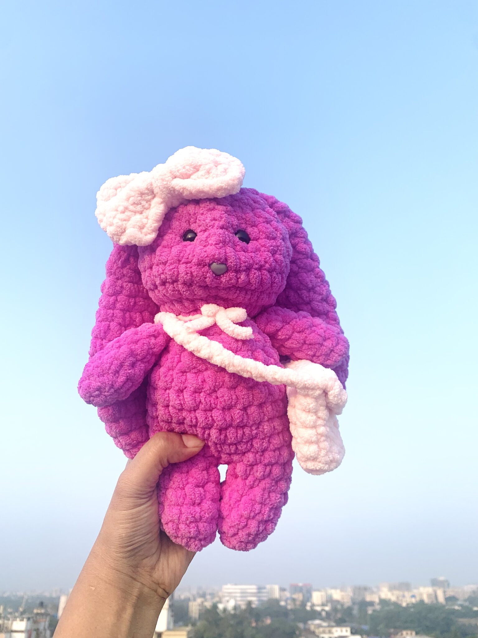 Handmade Crochet Moon-Shaped Plushie - Soft and Dreamy Stuffed Toy ...