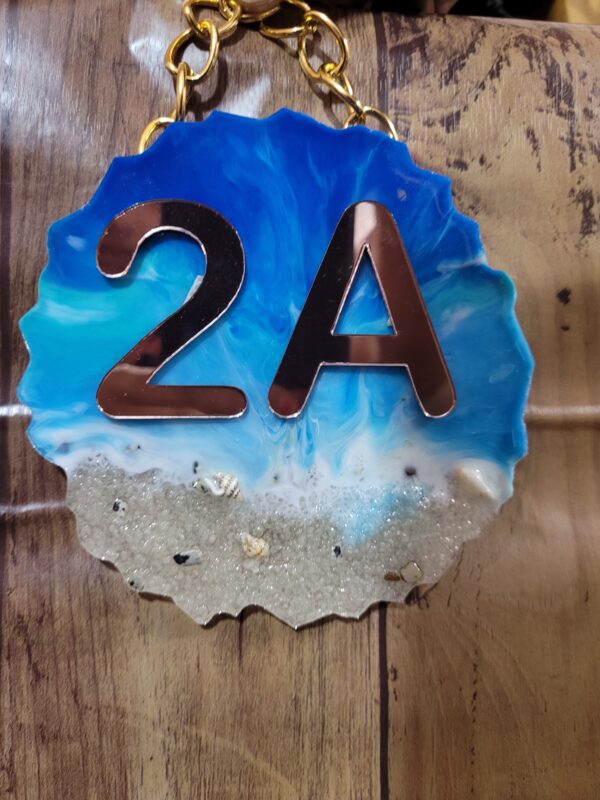 Handmade Modern Resin Door Number Sign Board | Custom Apartment Numbers ...